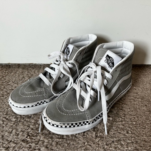 Vans | Shoes | Vans Gray And White Hightop Sneakers | Poshmark